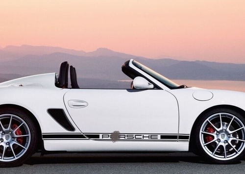 Custom Gloss Carbon Fiber Triple Stripe Decal Set For Porsche Boxster ...