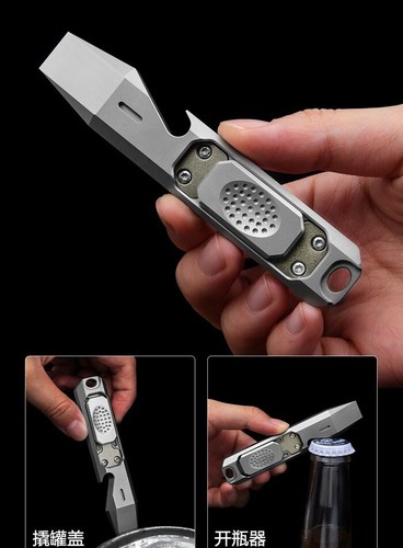 EDC Titanium Alloy Multi Tools Pry Bar Crowbar Fidget Clicker Toy ...