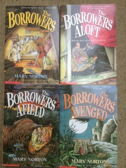 The Borrowers set 1-4 by Mary Norton Afield Aloft Avenged paperback lot ...