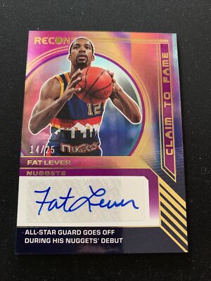 2022-23 Panini Recon Fat Lever “Claim To Fame” Autograph #14/25 | eBay