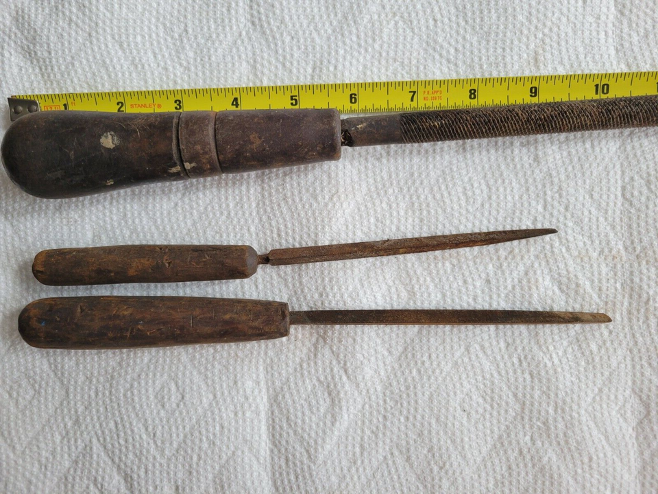 3 Vintage Files/Rasps with Wood Handles | eBay