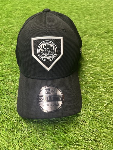 New York Mets MLB Alt New Era 3930 Black Baseball Cap Hat Fitted Size M ...