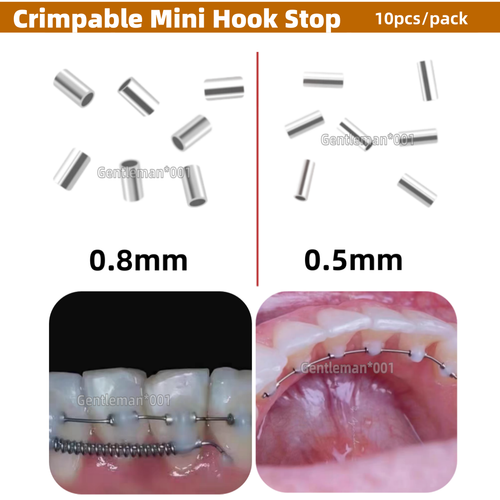 Dental Orthodontic Crimpable Hook Stop Mini Stops tube Bracket Stopper ...