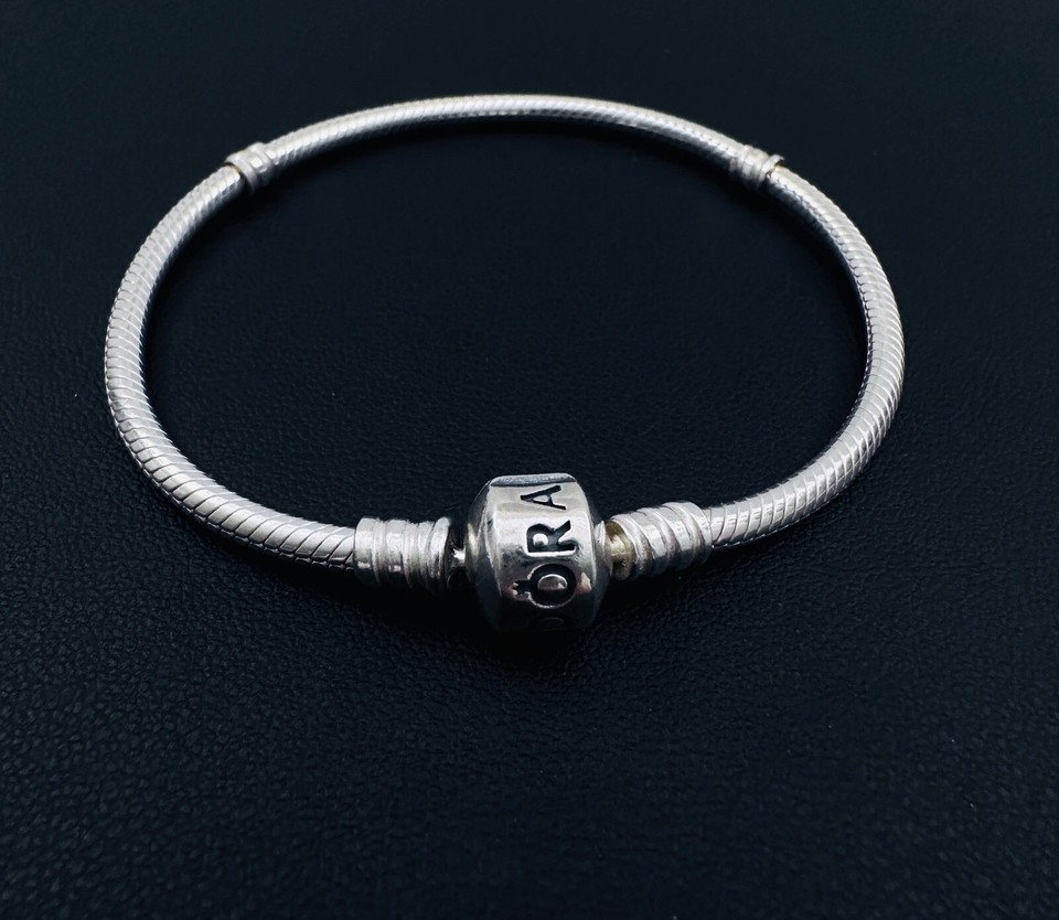 PANDORA ALE 925 Sterling Silver Snake Charm Double Station Bracelet, 7. ...