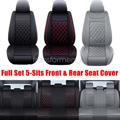 For Mitsubishi Outlander 2003-2024 Car Seat Covers Full Set Cushion PU ...