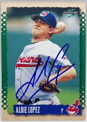 Albie López Autographed 1995 Score Cleveland Indians Baseball Card #512 ...
