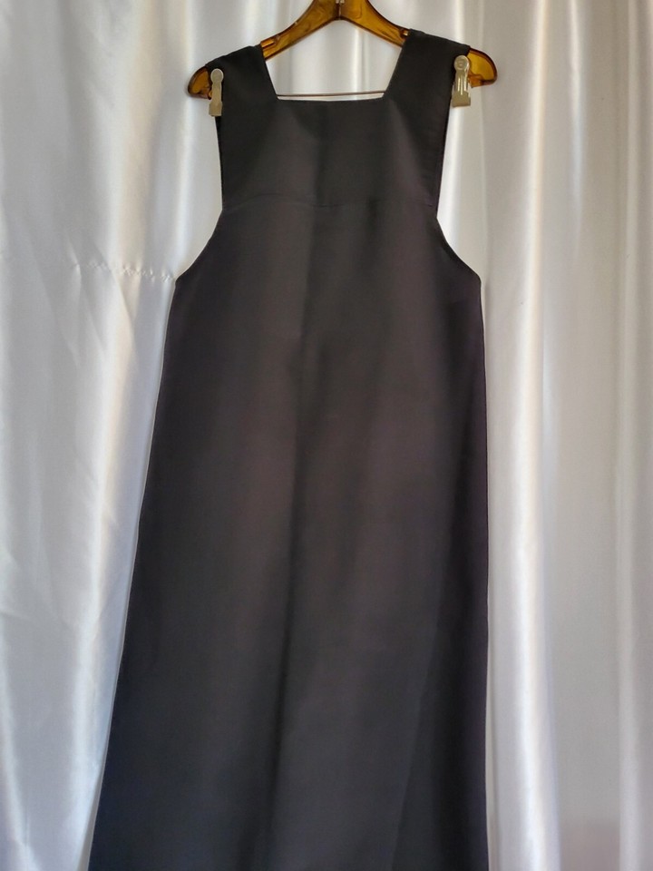 handmade Amish mennonite plain clothing woman bib apron black S/M w 36 ...
