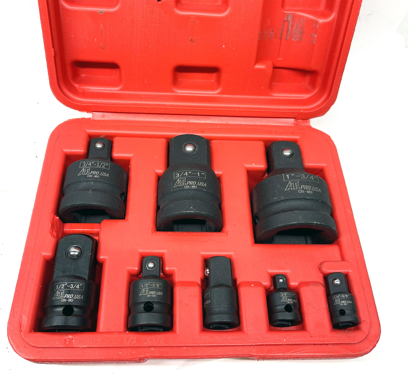 8Pcs Impact Socket Reducer Adapter Set Convertor Adaptors 1/4" 3/8" 1/2 ...