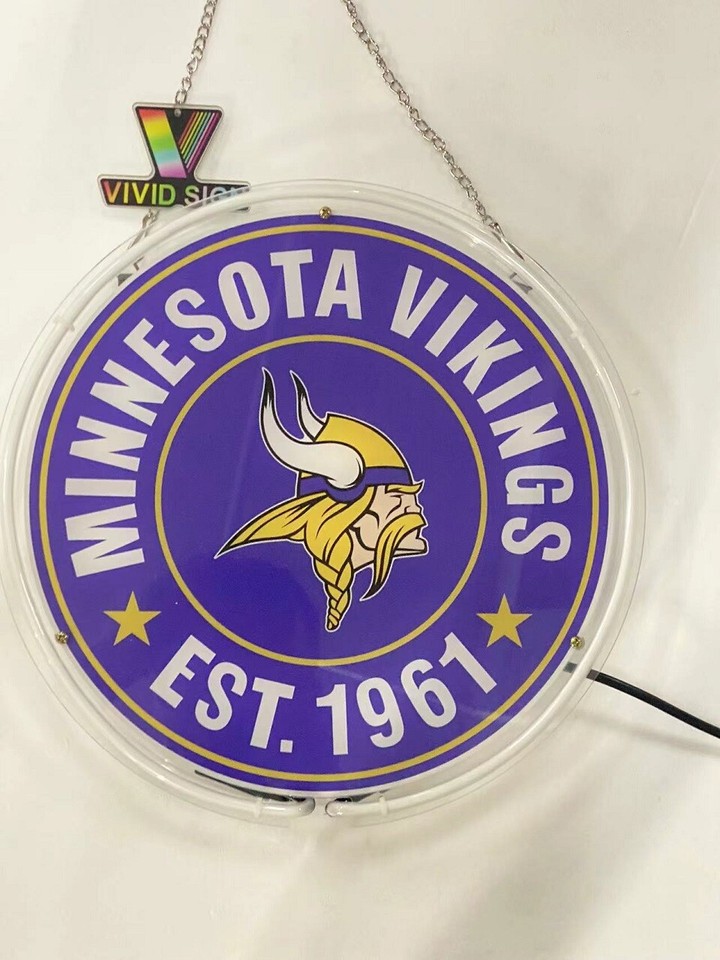 US STOCK 12"x12" Minnesota Vikings Est 1961 Acrylic Neon Sign Light ...