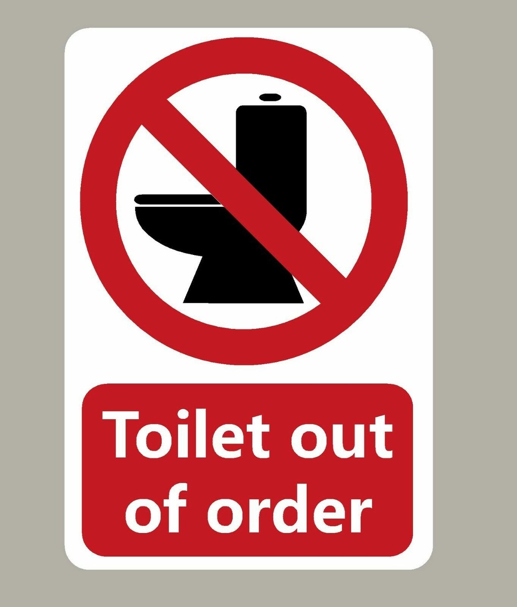 Out Of Order Restroom Sign Triple Two Toilet Out Of Order | Sticker