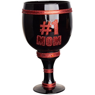 ICED Bling Glass Pimp Cup Mug - No.1 MOM black / red | eBay
