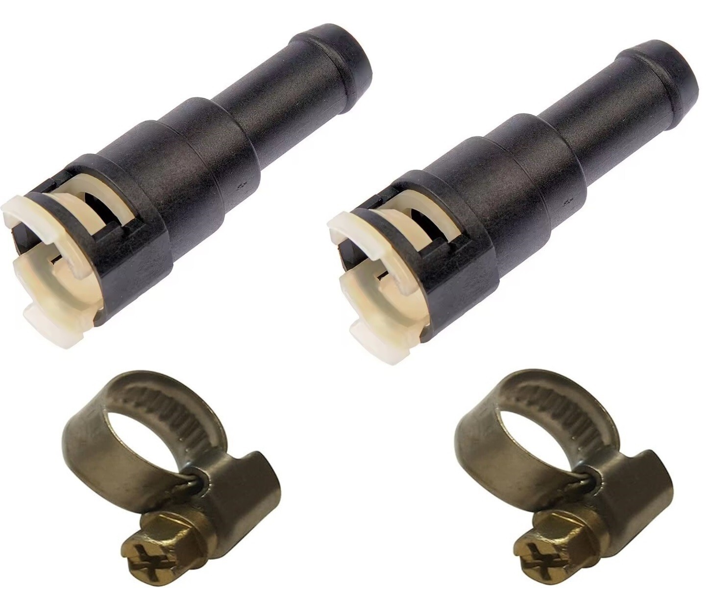 (SET of TWO) UPGRADED 800-403 Heater Core Connector for 5/8" Hose and 5 ...