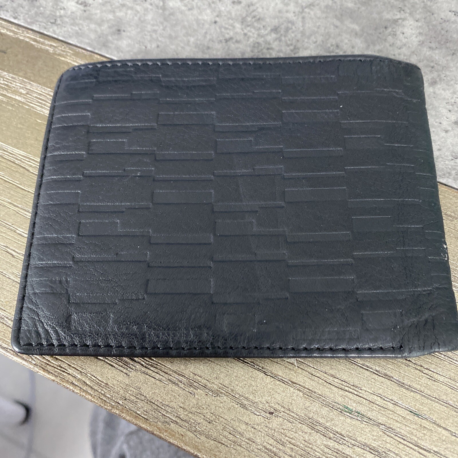 Septwolves Black Leather Bi Fold Wallet - Gem