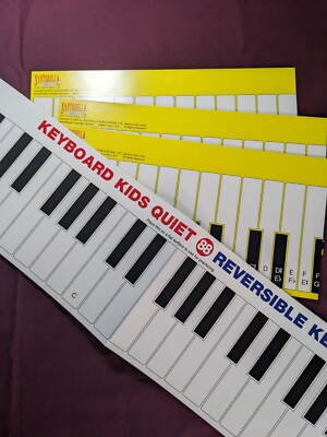 Keyboard Kids Quiet 88 Reversible Keyboard Printed Cardboard Full Size ...