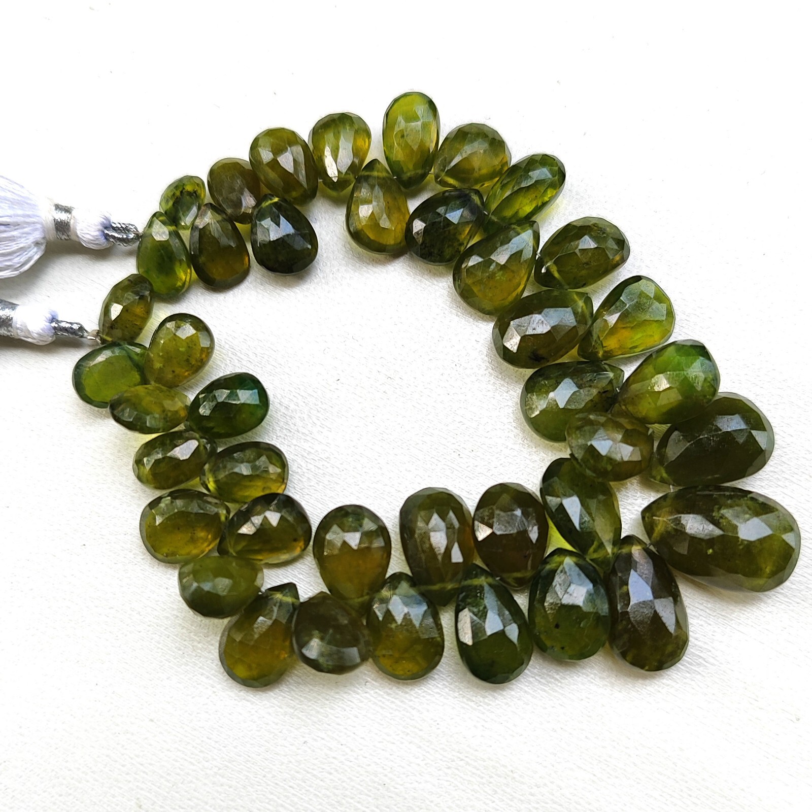 Natural Vesuvianite Idocrase Gems 11x8 to 20x13 mm Pear Cut Briolette 8 ...