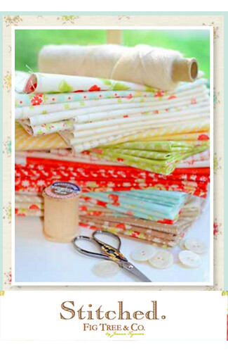 Moda STITCHED 20434 22 Vanilla Ivory on Cream Tonal FIG TREE Quilt ...