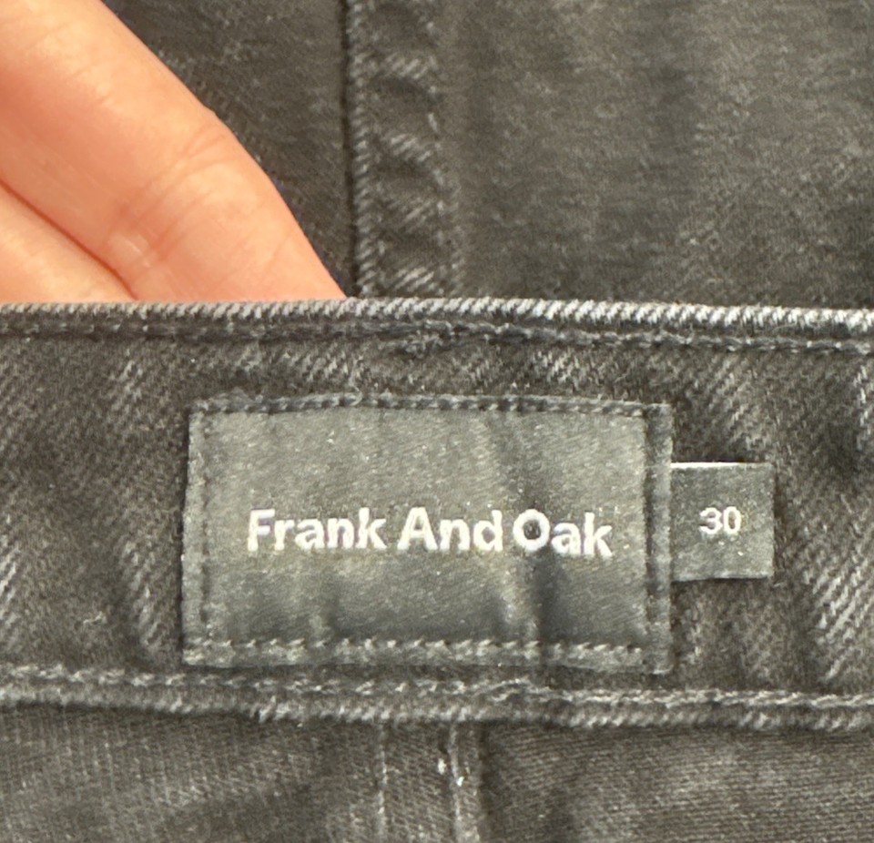 Frank And Oak Women’s Size 30 Stevie High Rise Tapered Fit Jeans Black ...