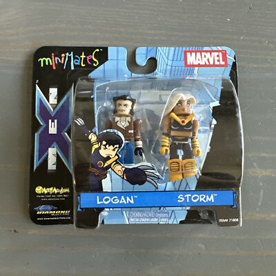 Marvel X-Men MiniMates Logan & Storm Art Asylum, 2003 New In Box ...