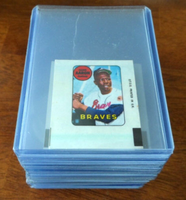 1969 TOPPS BASEBALL DECALS ALMOST COMPLETE SET 40/48 MANTLE, JACKSON ...