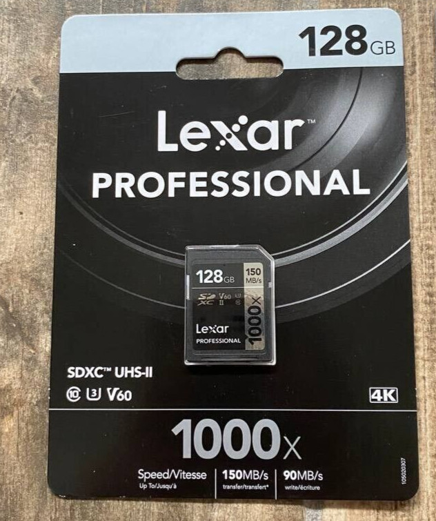 Lexar Professional 128GB 1000x 150MB/s SDXC SD Memory Card 4K UHS-II U3 ...