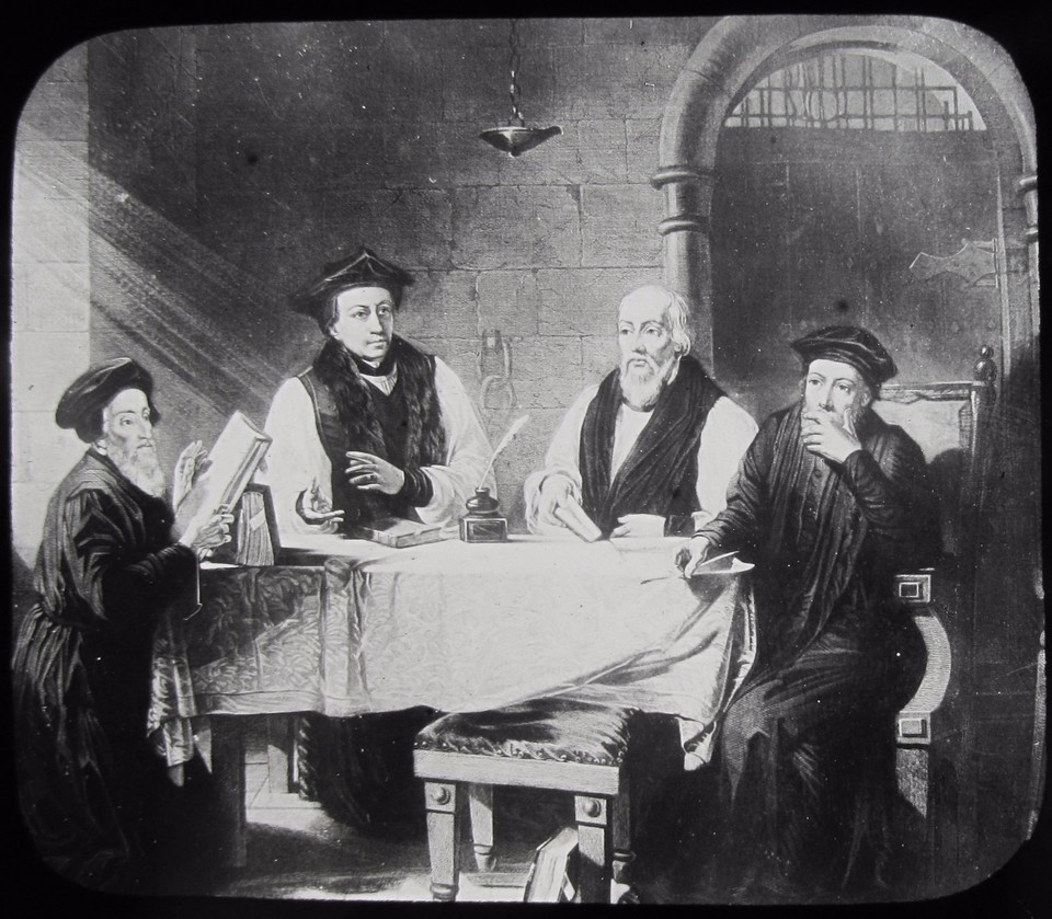 Glass Magic Lantern Slide ENGLISH REFORMERS IN PRISON C1890 REFORMATION ...