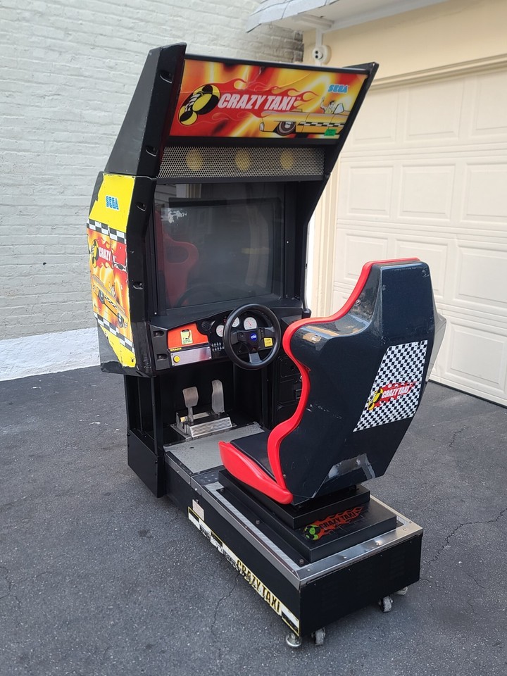 CRAZY TAXI Racing Sit Down Driving Arcade Video Game Machine - CRT ...