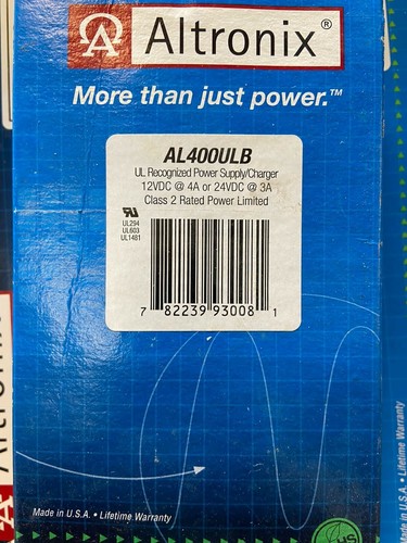 Altronix AL400ULB UL Supervised Power Supply Charger 12vdc 24vdc for ...