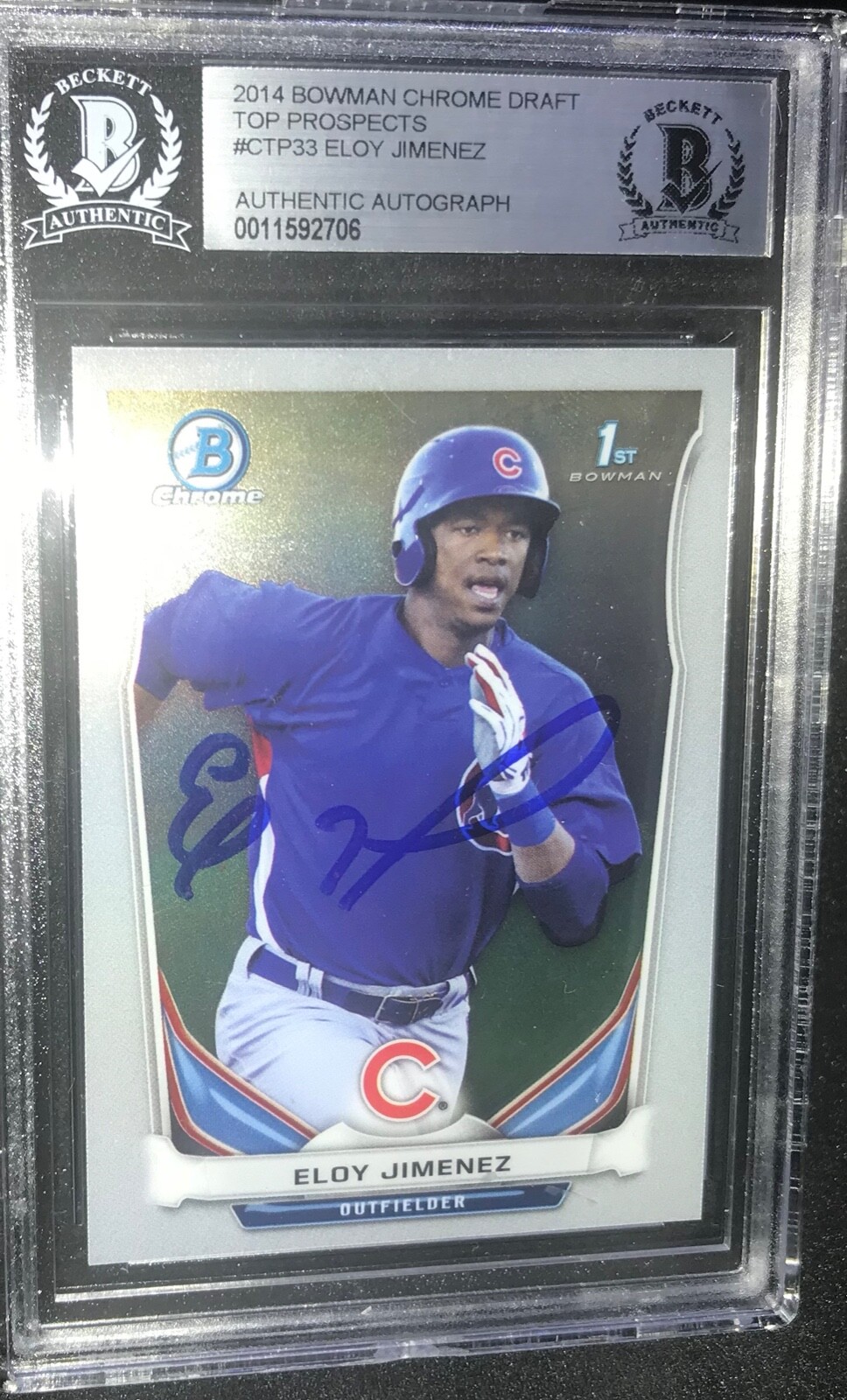 Eloy Jimenez Chicago White Sox SIGNED 2014 BOWMAN Chrome BECKETT ...