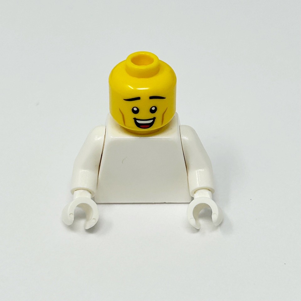 LEGO Minifigure Dual Head Open Mouth Smile / Sweat Drop Grimace Cheek ...