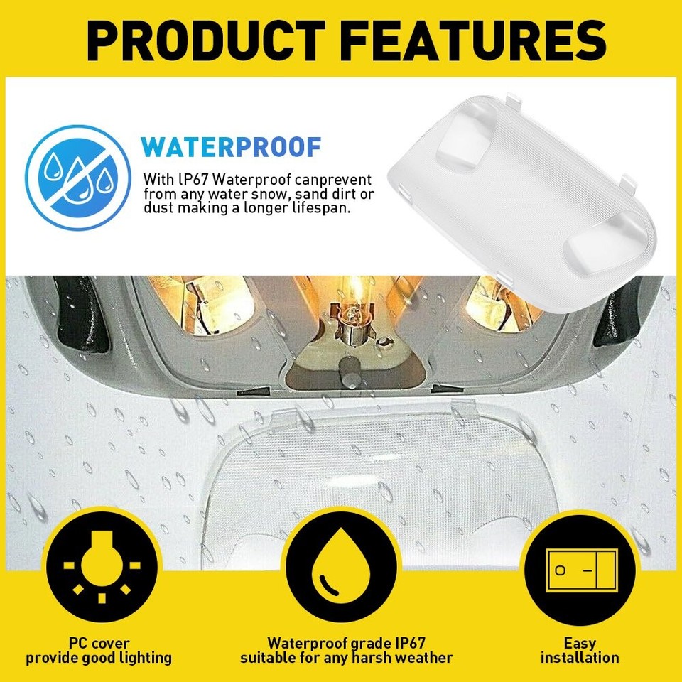 For 94-07 Ford Mustang Taurus F150 Ceiling Dome Lamp Light Lens Cover ...