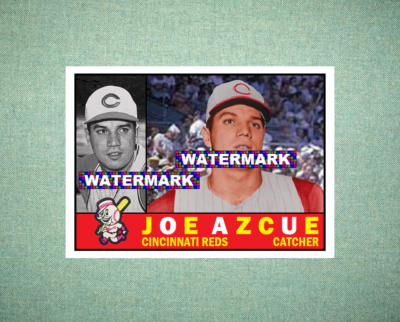 Joe Azcue Cincinnati Reds 1960 Style Custom Baseball Art Card | eBay