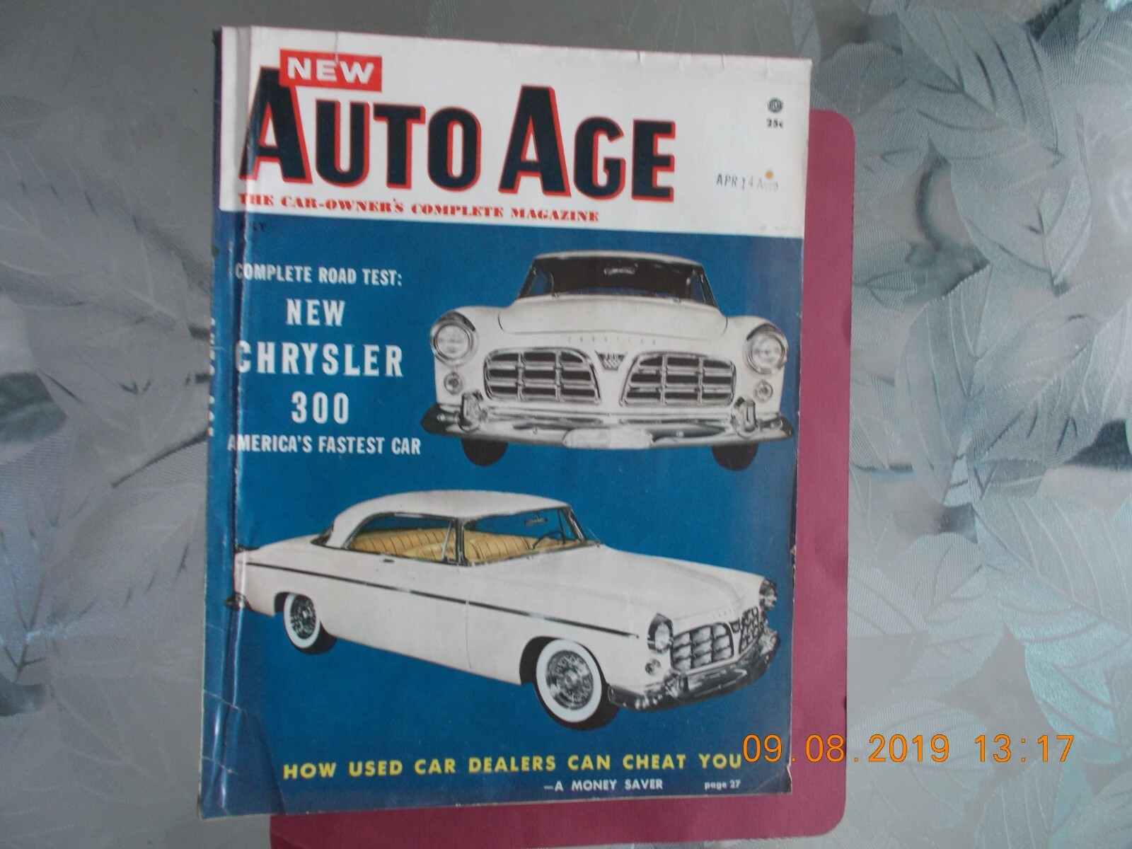 AUTO AGE Magazine JULY 1955 CHRYSLER 300, VW, GM CONTRASTS CHEVROLET ...