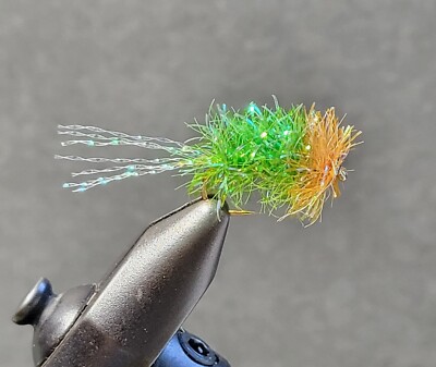 1 Fly, Size 10, GREEN & ORANGE ESTAZ Nymph Fly Fishing Flies | eBay