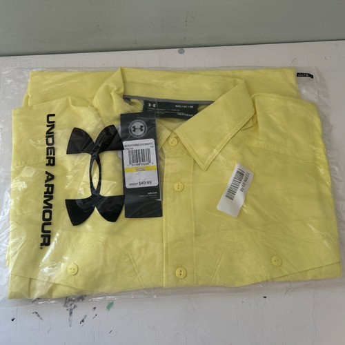 New & Sealed Under Armour Mens UA Tide Chaser Short Sleeve MD Yellow ...