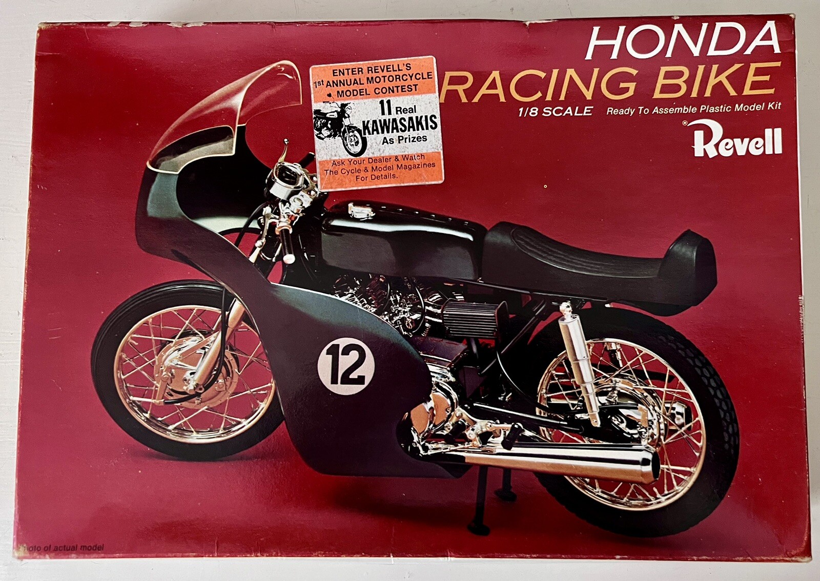 REVELL HONDA RACING BIKE KIT - 1/8 SCALE KIT - 1966 VINTAGE - MUST SEE ...