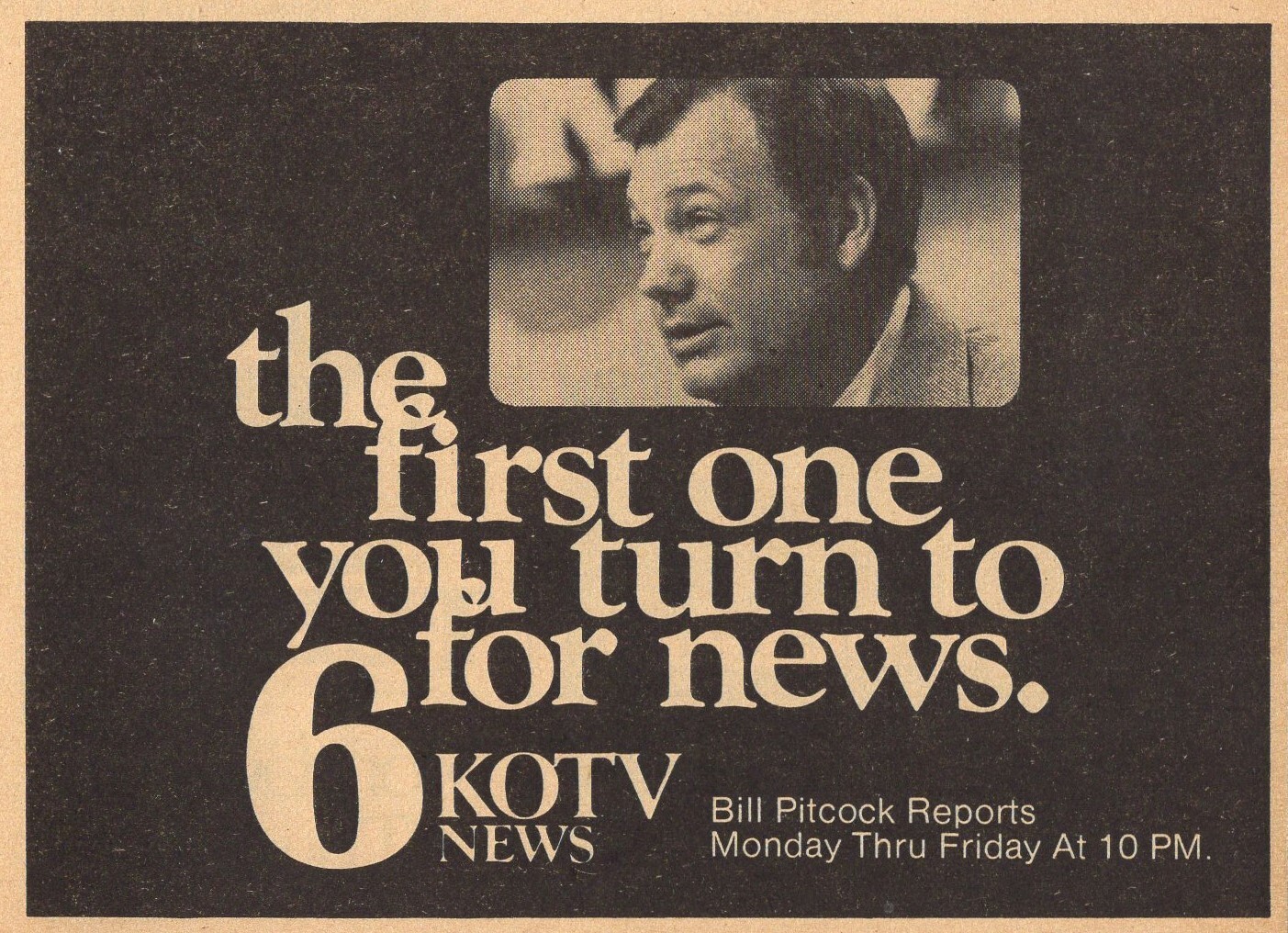 1974 KOTV OKLAHOMA TV NEWS AD ~ BILL PITCOCK REPORTER | eBay