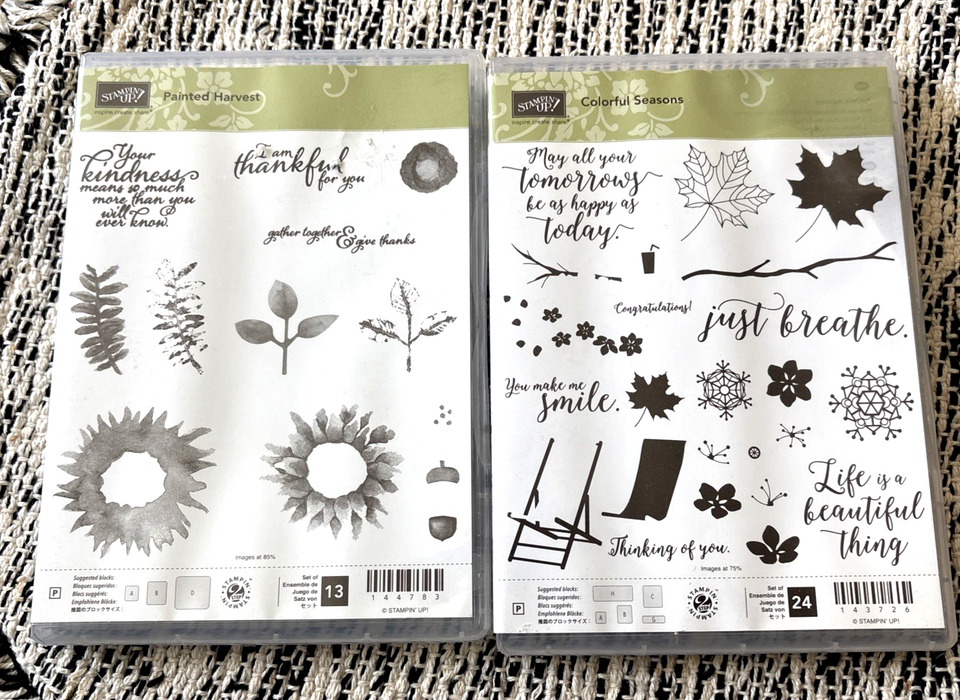 Stampin Up Assorted Lot of 12 Cling Stamp Sets, Some New, Some Used ...