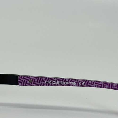 Liz Claiborne Eyeglasses L455 003 Black Purple Rectangle Frame 48[]17 ...