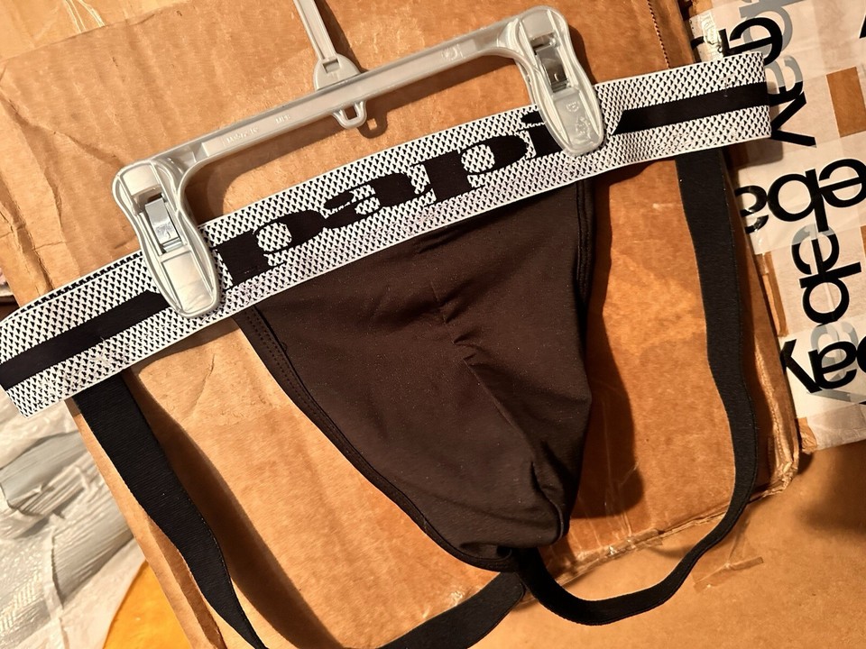 PAPI UMPA081 Microflex Men Jockstrap Black Bulge Enhancer Size Medium ...