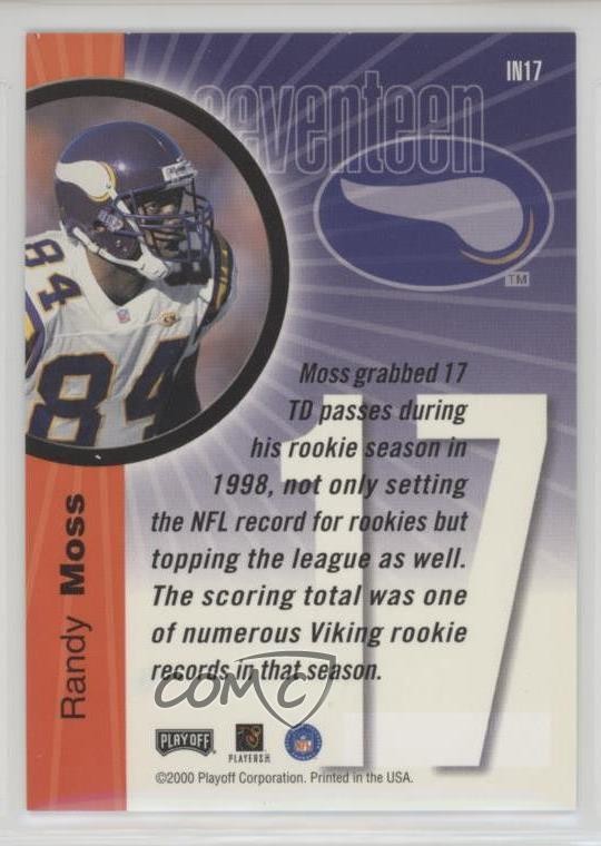 2000 Playoff Prestige Inside the Numbers Randy Moss #IN17 HOF 0d44 | eBay
