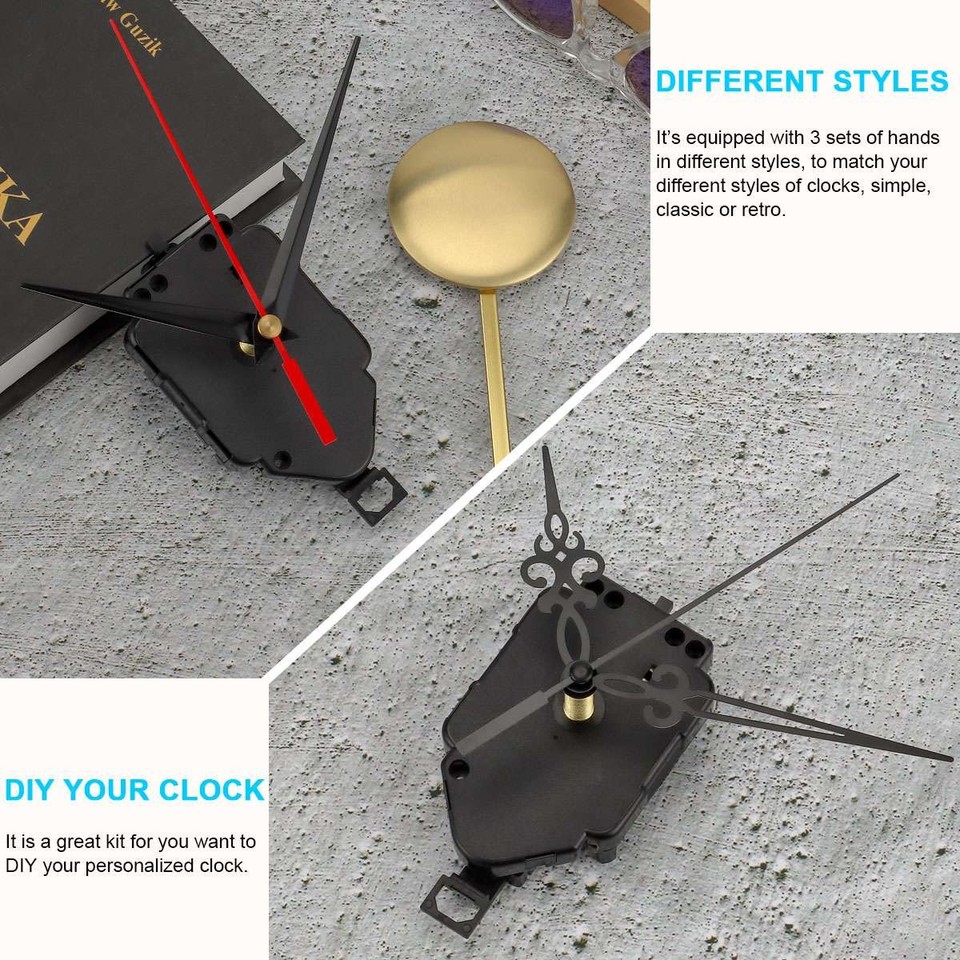 Quartz Wall Clock Pendulum Swing Movement Mechanism DIY Kit Silent ...