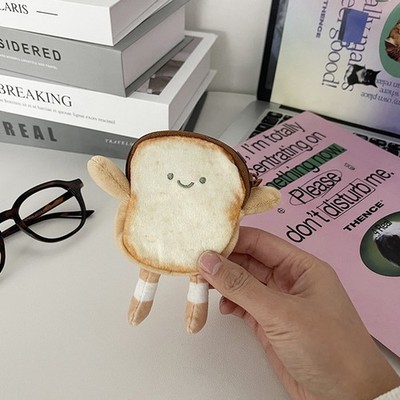 Kawaii Toast Plush Coin Purse Creative Bread Coin Pouch Mini Wallet ...