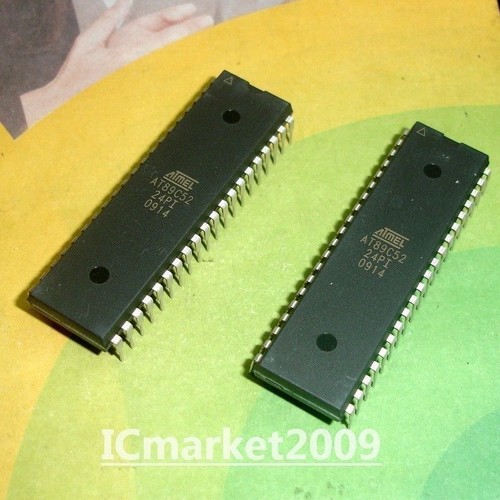 5 PCS AT89C52-24PI DIP-40 AT89C52 8-Bit Microcontroller with 8K Bytes ...