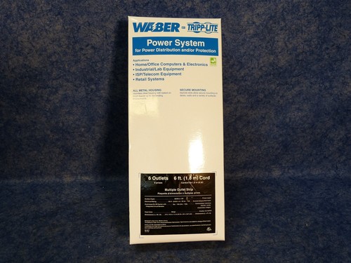 Tripp-Lite Waber Industrial Power Strip, 6-Outlet, 6ft cord, Metal ...