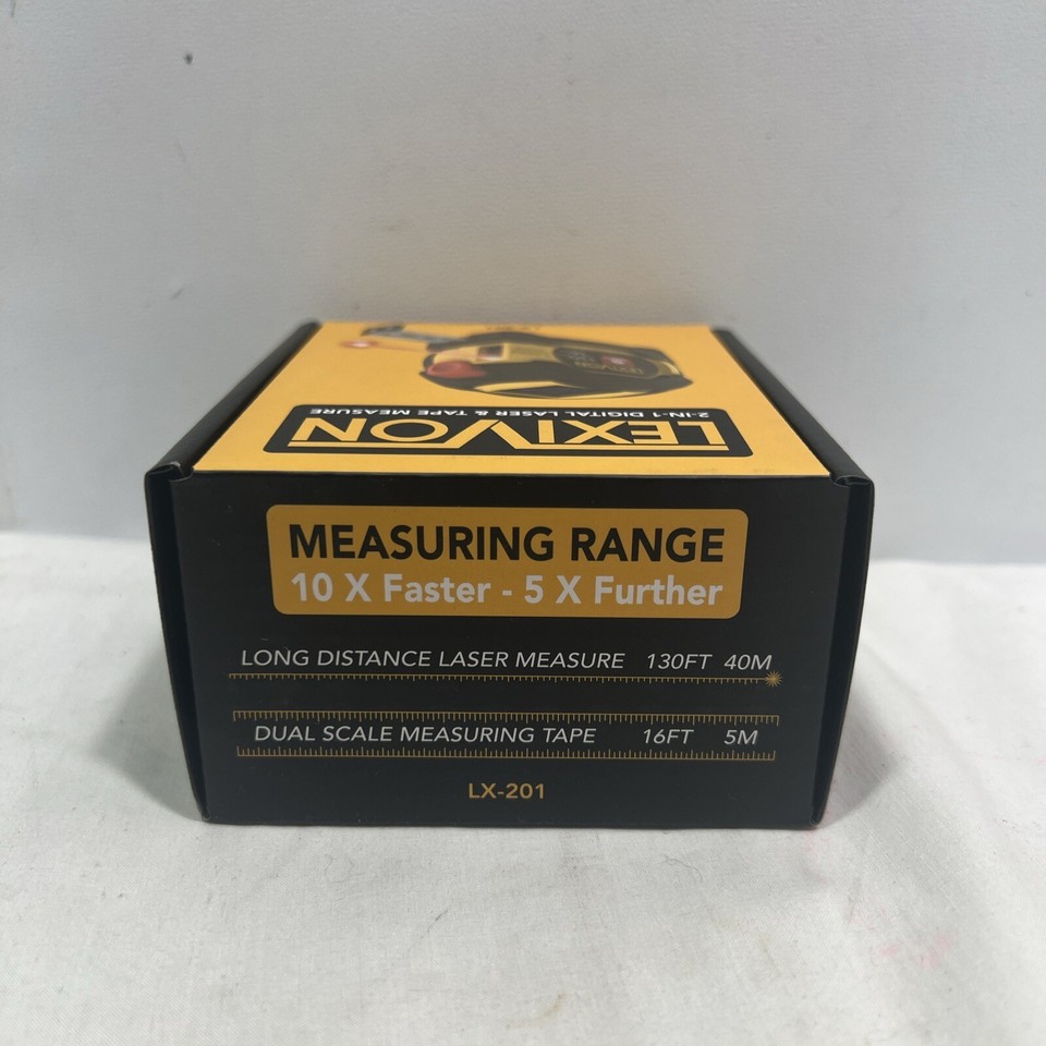 LEXIVON 2 in 1 Digital Laser & Tape Measure, LX-201, 130' Laser & 16 ...