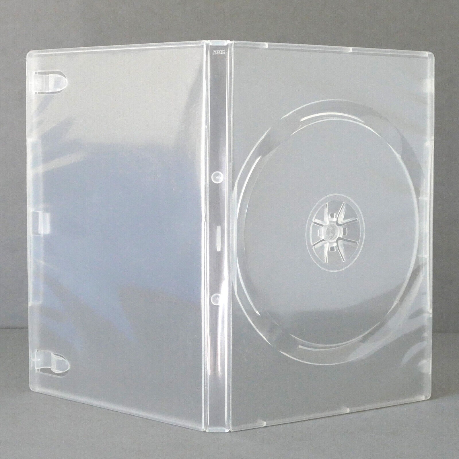 PREMIUM 10 x Single Clear DVD Case DVD Covers w/ Clear Outer Wrap 14mm ...