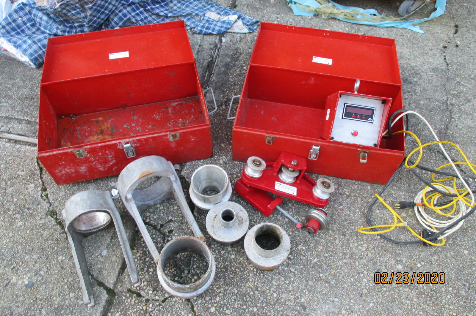 HIS HBTENS-10KEP RUNNING LINE TENSIOMETER &ADAPTERS CABLE PULLER YOKE ...