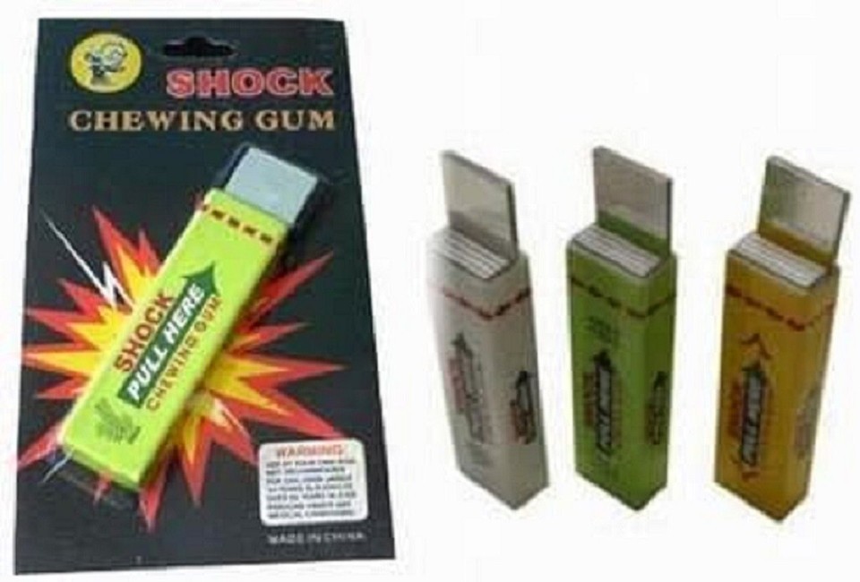 4 pieces of Shocking Gum - Electric Shock Novelty Bubble Gum Prank Gag ...