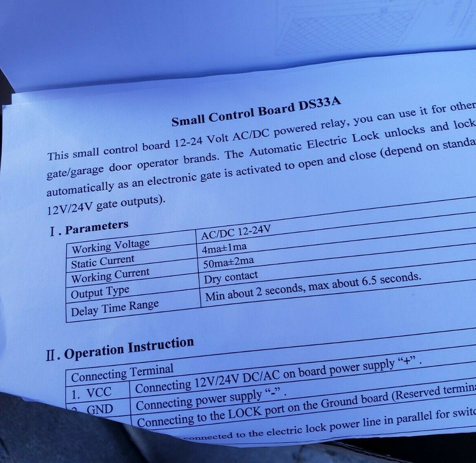 Automatic Gate Lock with Lock Control Broad 12VDC | eBay