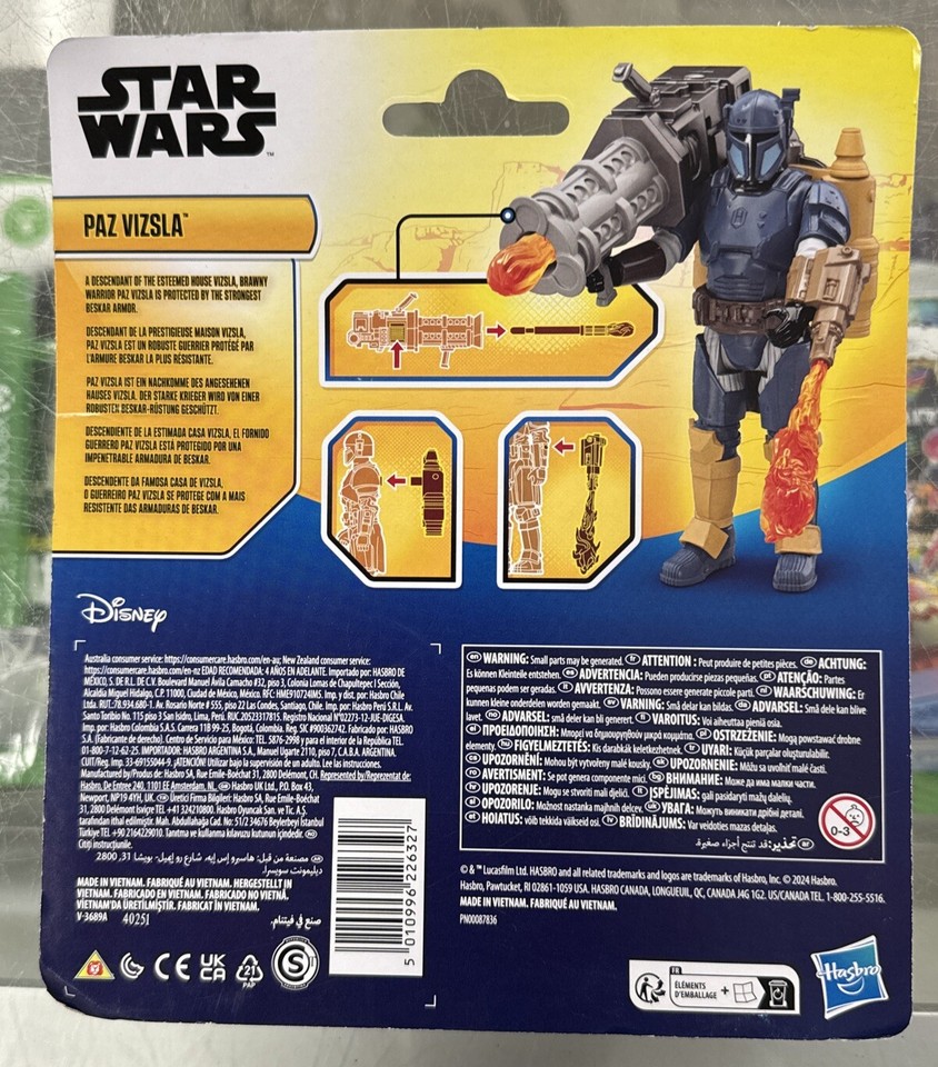 Hasbro Star Wars Paz Vizsla w Jet Pack & Rocket Launcher 4in Figure NEW ...